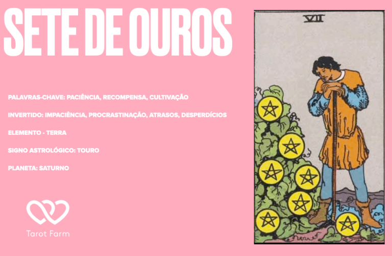 Sete De Ouros Significado No Tarot Amor Dinheiro Saúde E Mais